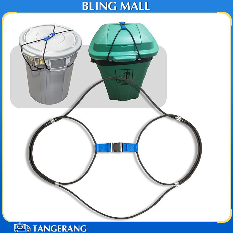 Jual Garbage Trash Can Lid Locks Bungee Cord Heavy Duty Large Kunci ...