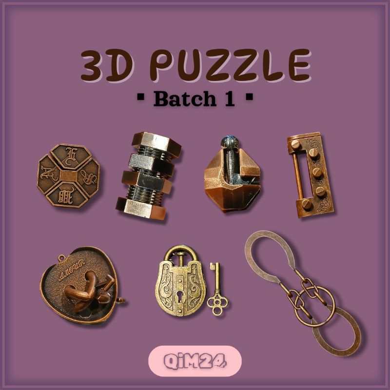 Jual 3D Puzzle - Trik Unlock Puzzle - Brain Teaser - Mainan Edukasi ...