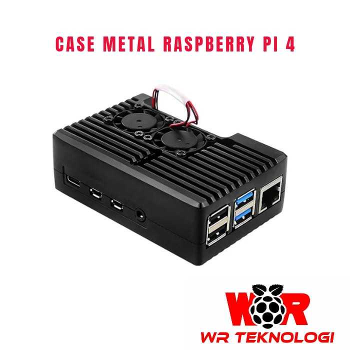 Jual Casing Metal Raspberry Pi 4 Dual Fan | Shopee Indonesia