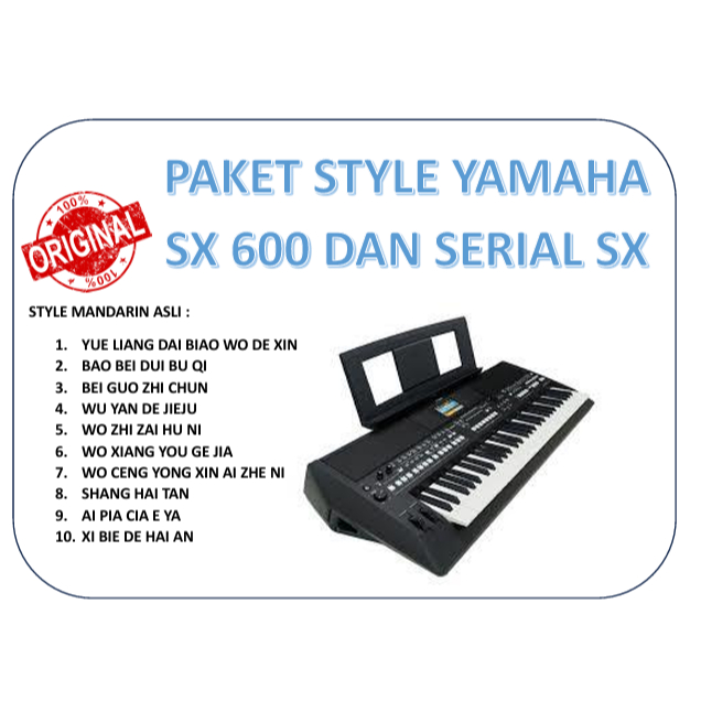 Jual STYLE MANDARIN ASLI KEYBOARD SERIAL YAMAHA SX | Shopee Indonesia