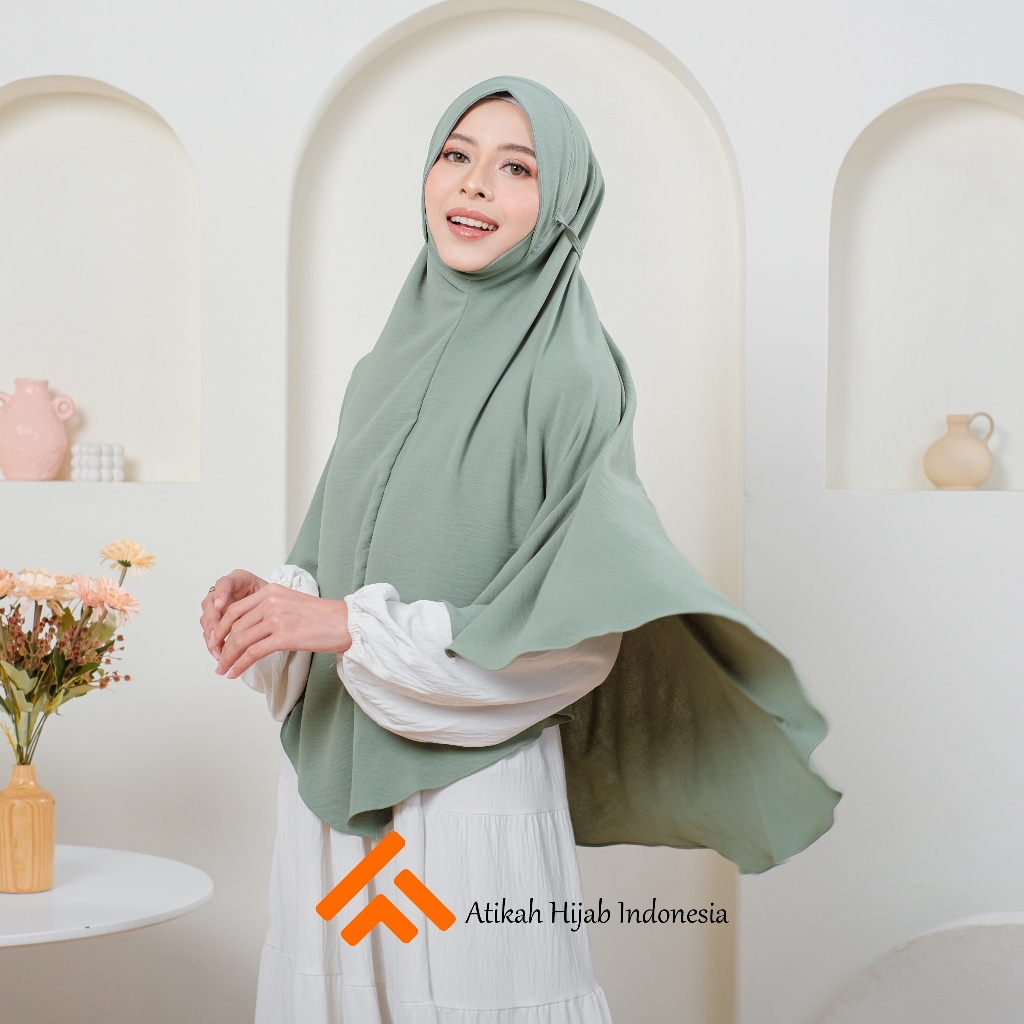 Jual Khimar Aulia Hijab Malaysia Dagu Soft Ped Syar'i Semi Jumbo Crinkle Airflow Premium ...