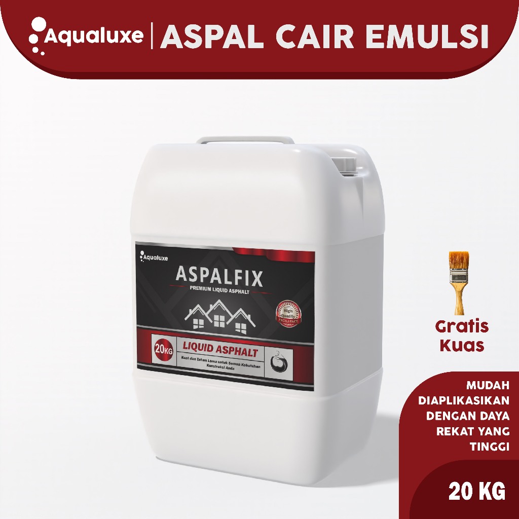 Jual Aqualuxe Aspal Emulsi 20kg Aspal Cair Pelapis Anti Bocor dan Karat ...