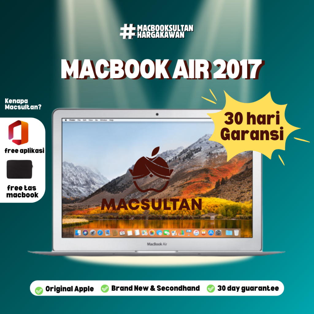 Jual Macbook Air 2017 13" Inch RAM 8/16 GB SSD 128/256 GB i5 i7 ...