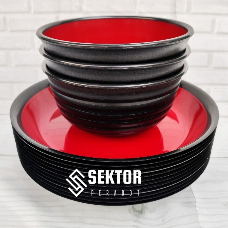 Jual 12 PCS/ SATU LUSIN Set Piring Mangkok Ramen - Piring Mangkok ...