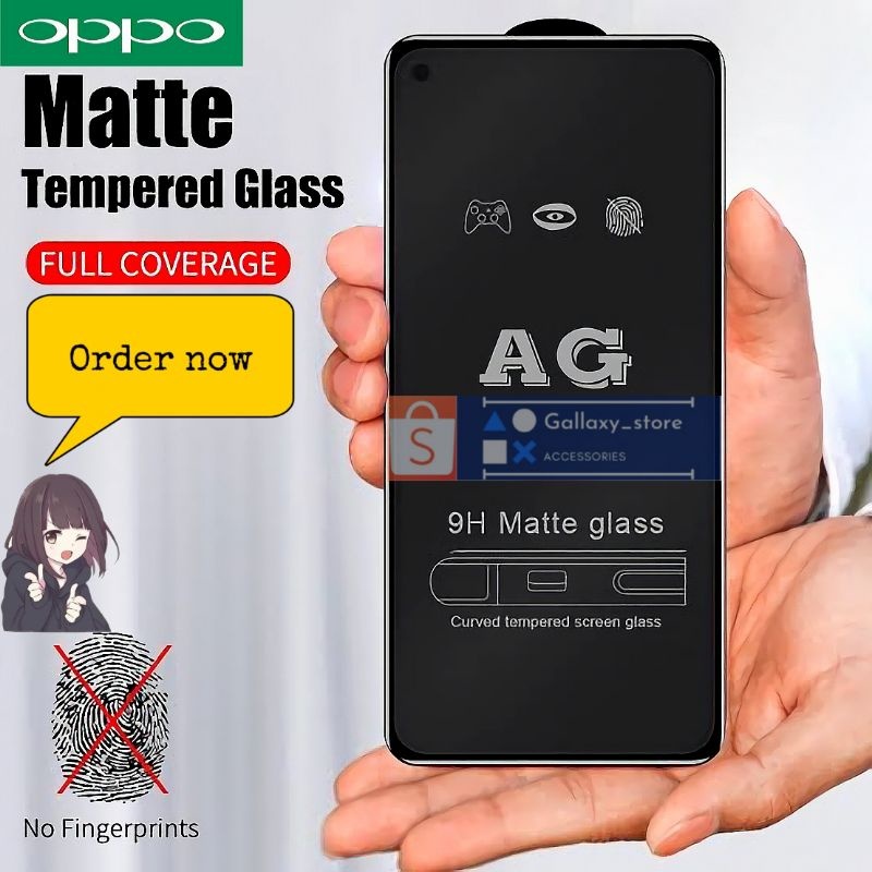 Jual TEMPERED GLASS 9H AG MATTE OPPO A3X A3 PRO RENO 12F RENO 12F 5G ...