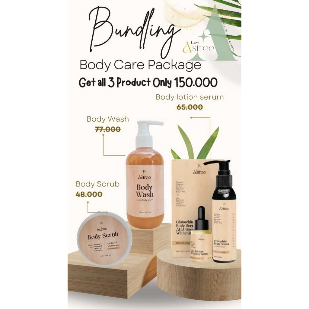 Jual LaviAstree Bundling Body Care Package , (Body Wash,Body Scrub,Body ...