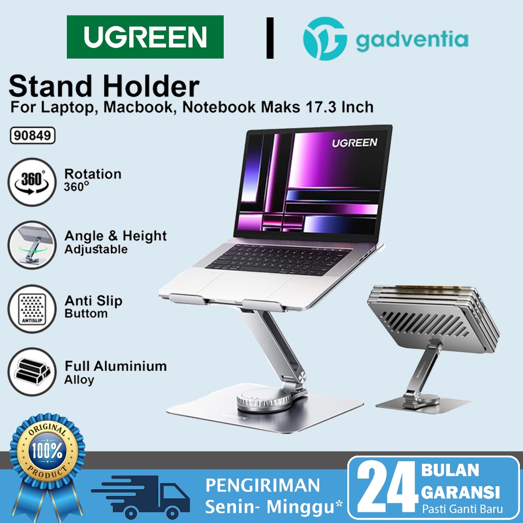 Jual UGREEN Stand Desk Holder Foldable Dudukan Laptop Macbook Notebook ...
