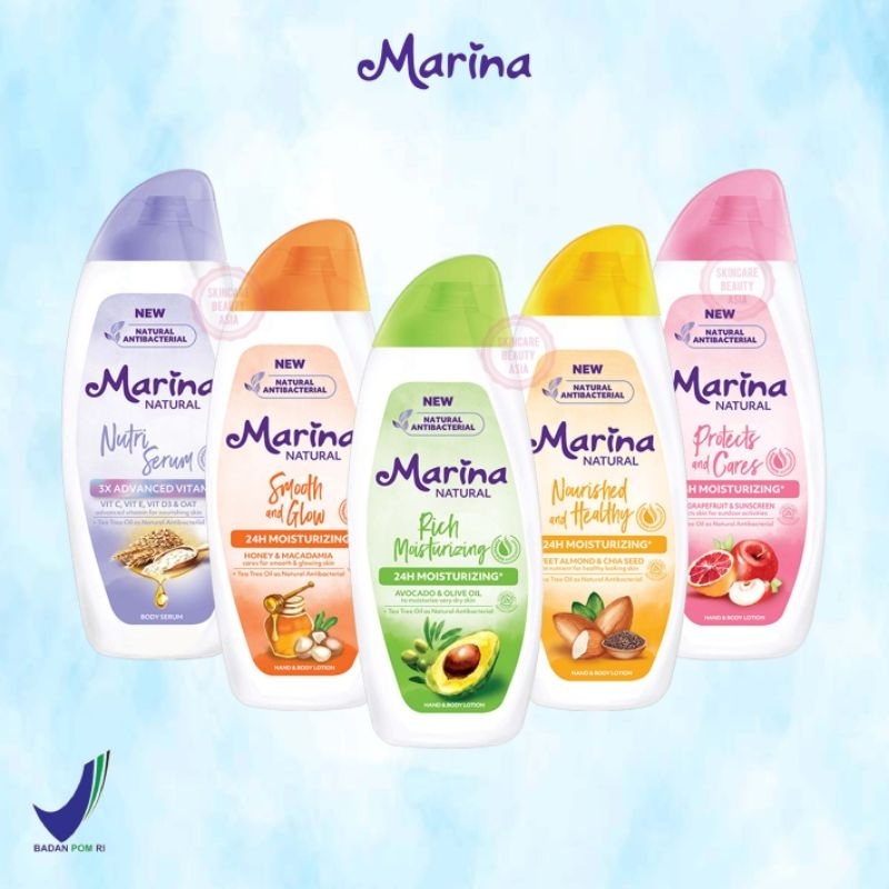 Jual Marina Hand & Body Lotion Natural Nutri Serum 190ml | Shopee Indonesia