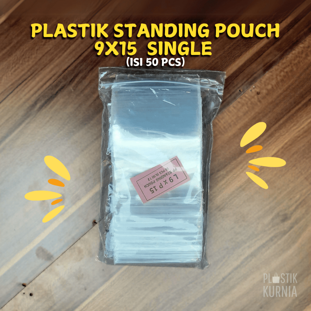Jual [50 pcs] Plastik standing pouch 9x15 single | Shopee Indonesia