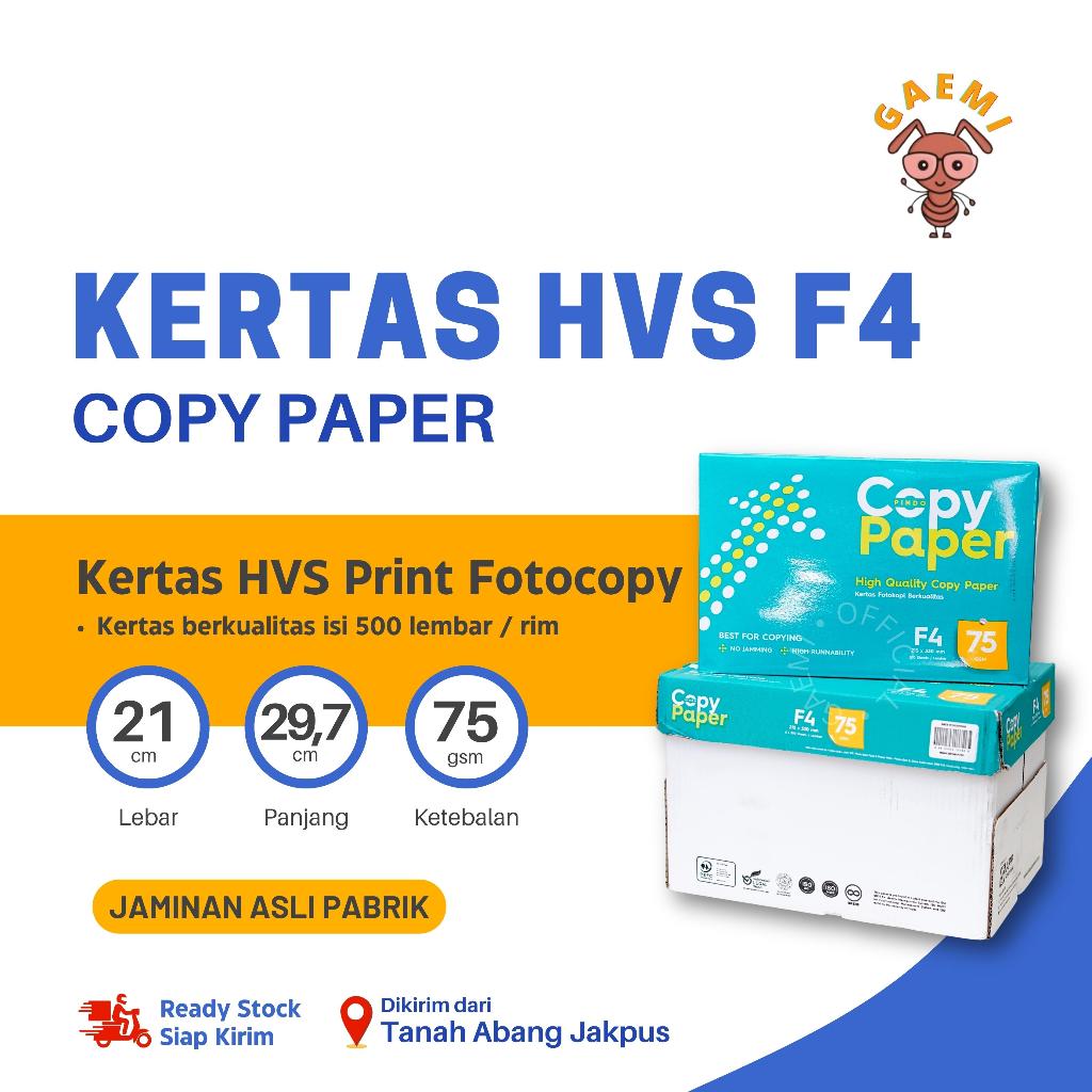 Jual Kertas HVS Folio F4 75 Gram Copy Paper Blue Per Dus ( 5 Rim ...