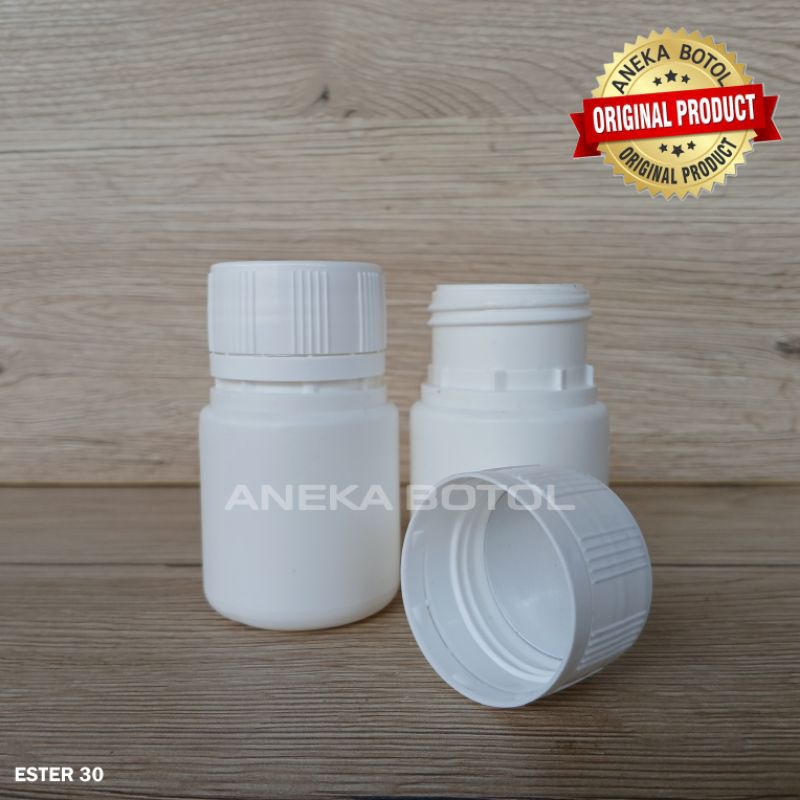 Jual BOTOL KAPSUL ESTER 30 ML DOVE ULIR SEGEL HDPE / ANEKA BOTOL KOSONG MURAH | Shopee Indonesia