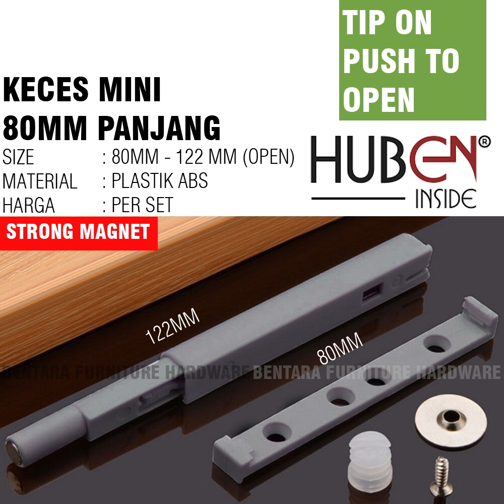 Jual HUBEN TO-1 80MM TIP-ON PUSH OPEN MAGNET PANJANG PUSH TO OPEN MZ ...
