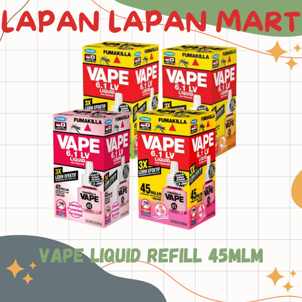 Jual Vape Liquid Refill 45mlm (Anti Nyamuk) | Shopee Indonesia