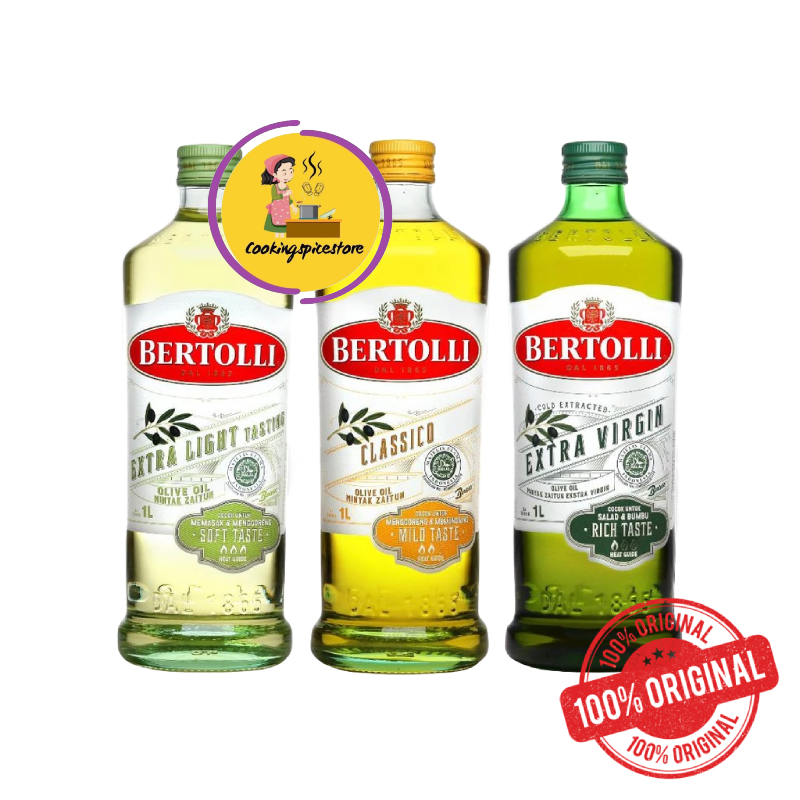 Jual Bertolli 1 Liter Extra Light/Extra Virgin/Classico/Minyak Zaitun ...