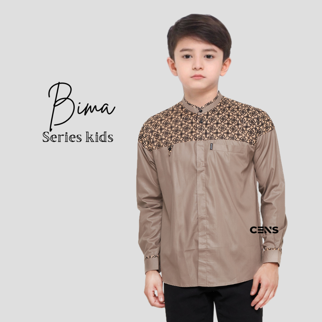 Jual CENS - Baju Koko Anak Lengan Panjang Usia 8-14 Tahun Motif Bima ...