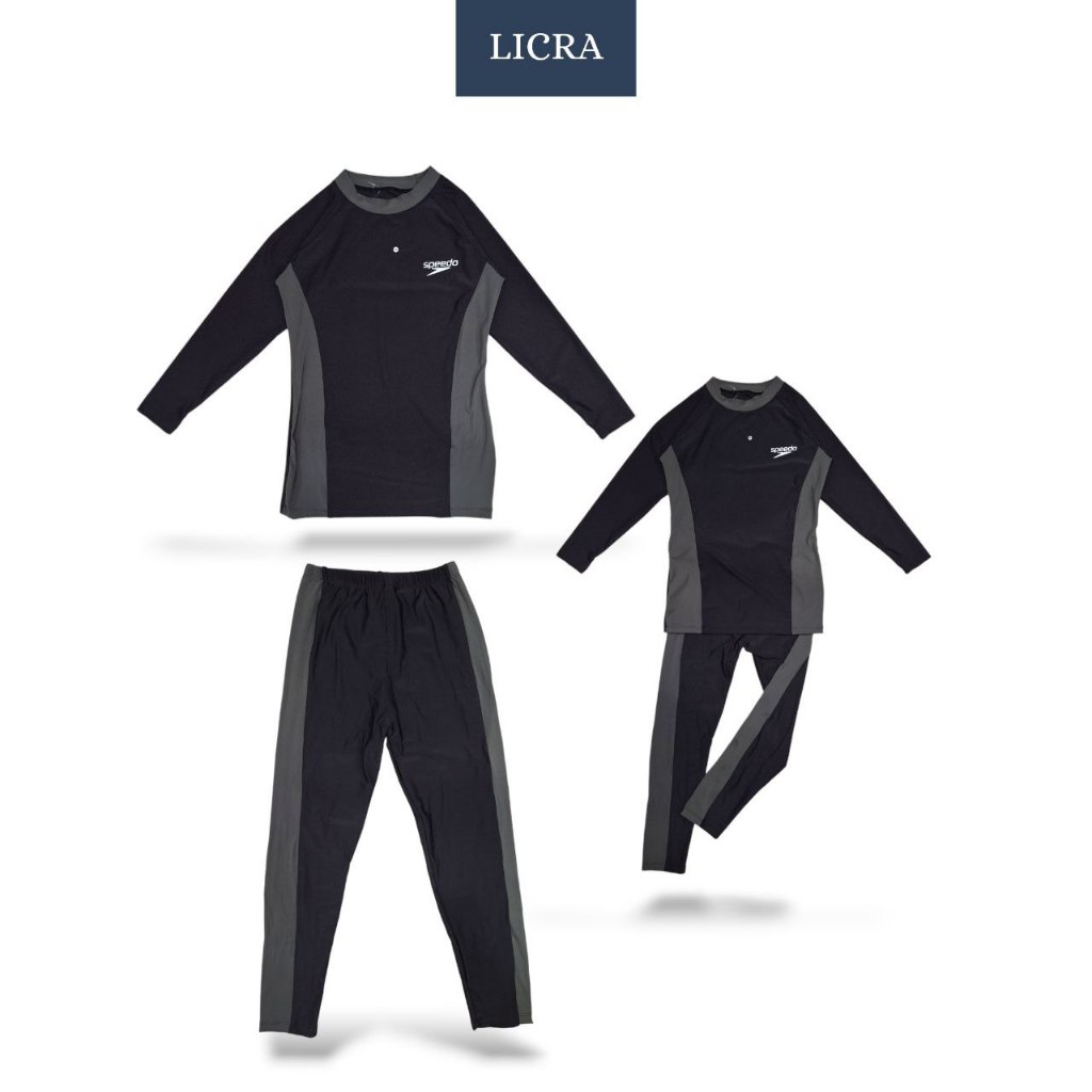 Jual LICRA Baju Renang/Diving Pria Dewasa Setelan Atas Bawah Panjang Anti UV LY001-002 | Shopee ...
