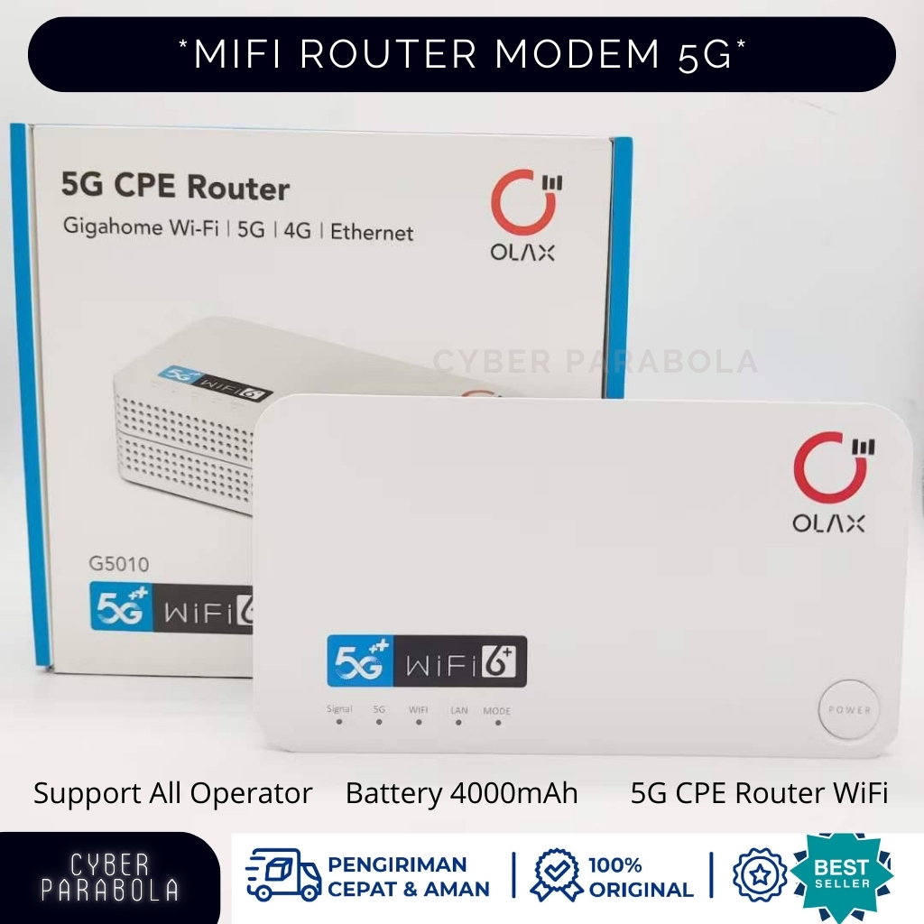 Jual MiFi Modem 5G OLAX G5010 1900mbps Wireless CPE 4000mAh Baterai ...