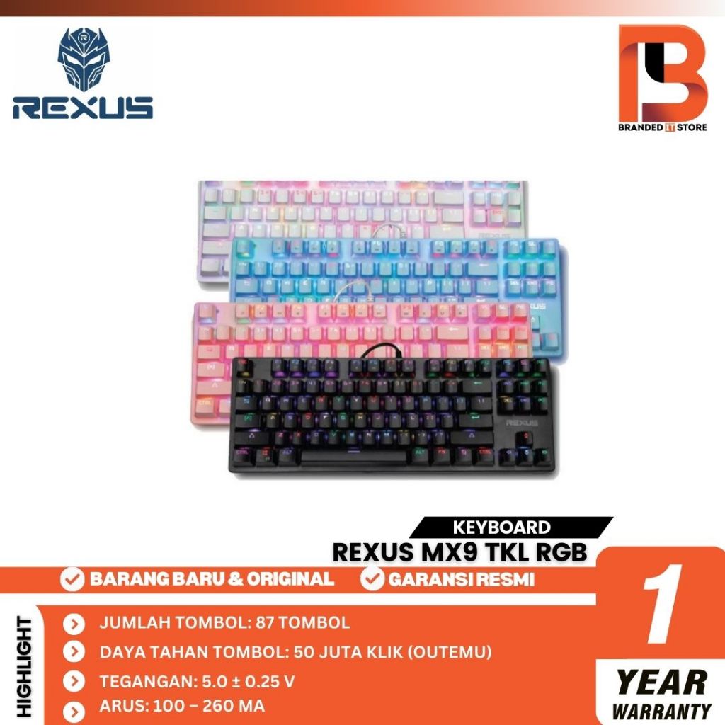 Jual REXUS MX9+CASE TKL RGB Gaming Keyboard | Shopee Indonesia