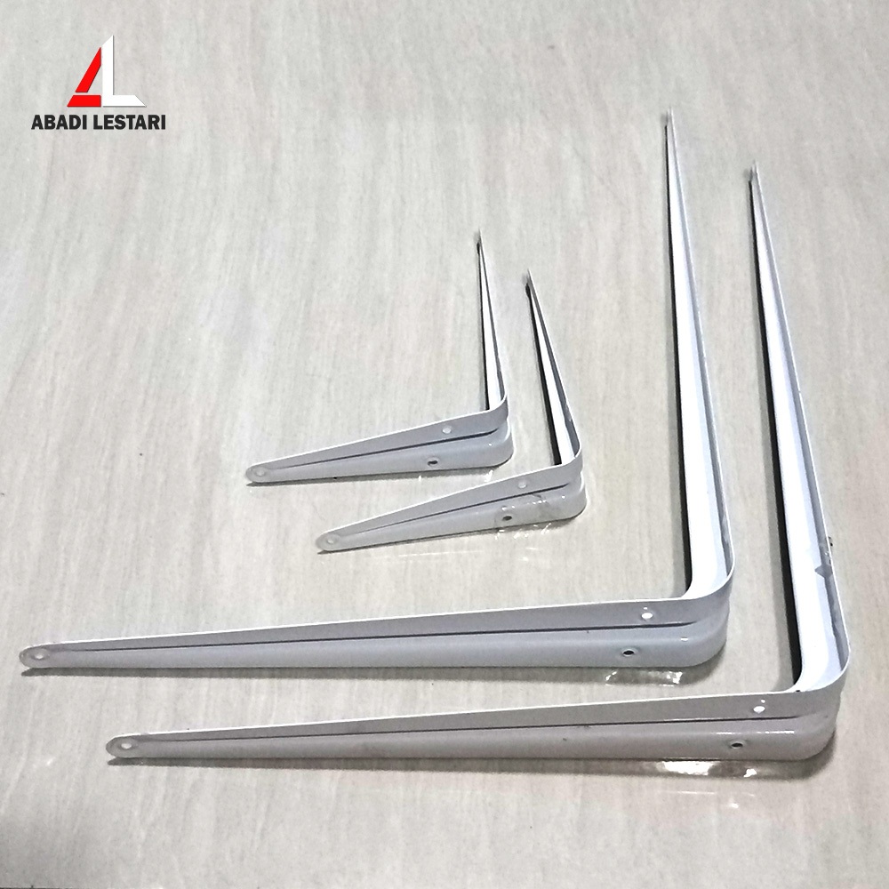 Jual SIKU DINDING PENYANGGA RAK DINDING BESI L / BRACKET AMBALAN PUTIH ...