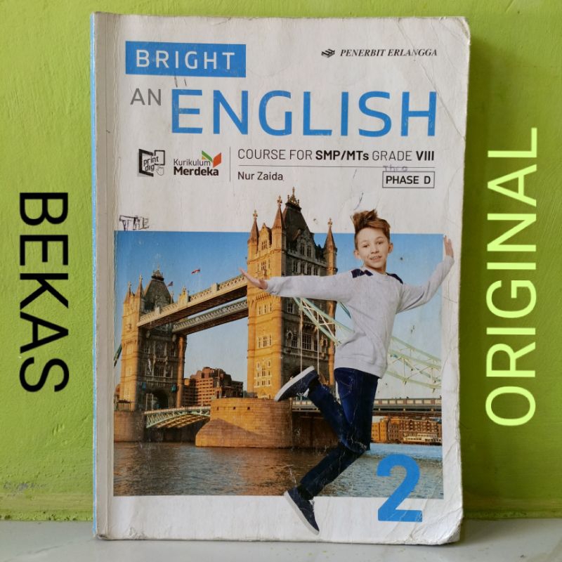Jual Buku Bright An English Bahasa Inggris kelas 8 VIII 2 II SMP Penerbit Erlangga Kurikulum ...