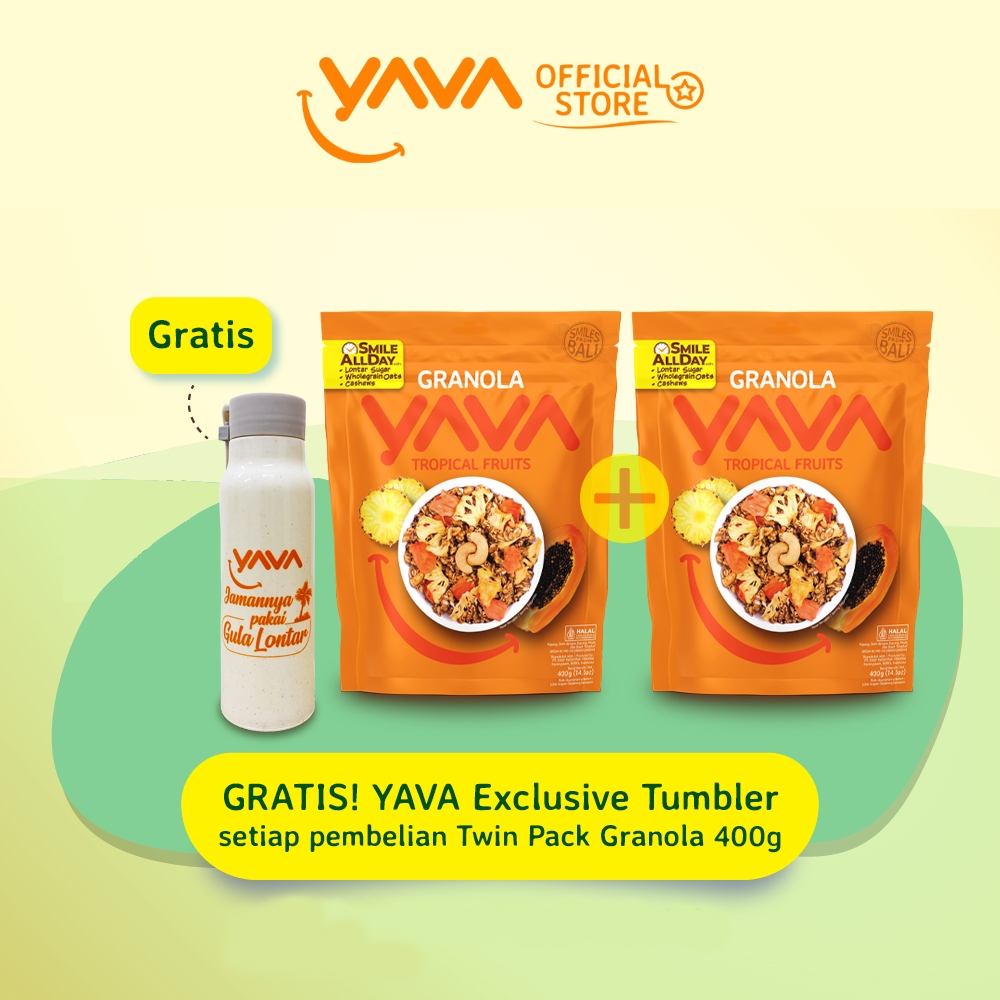 Jual YAVA Twin Pack Granola Tropical Fruits (2 x 400g) | Shopee Indonesia
