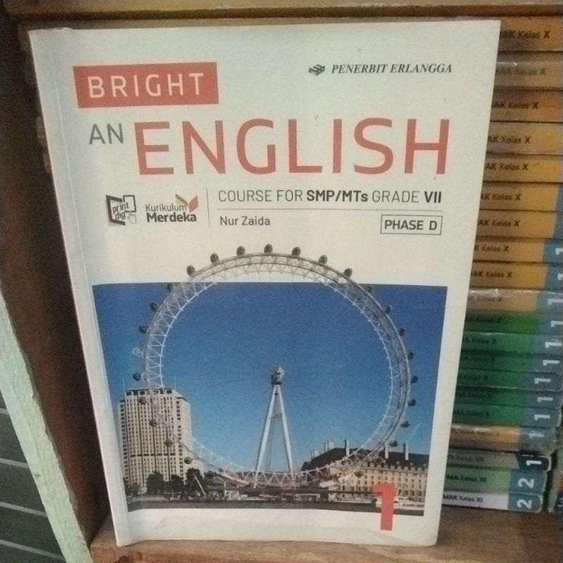Jual BUKU BAHASA INGGRIS (BRIGHT AN ENGLISH) KELAS VII/7/1 SMP KURIKULUM MERDEKA PENERBIT ...