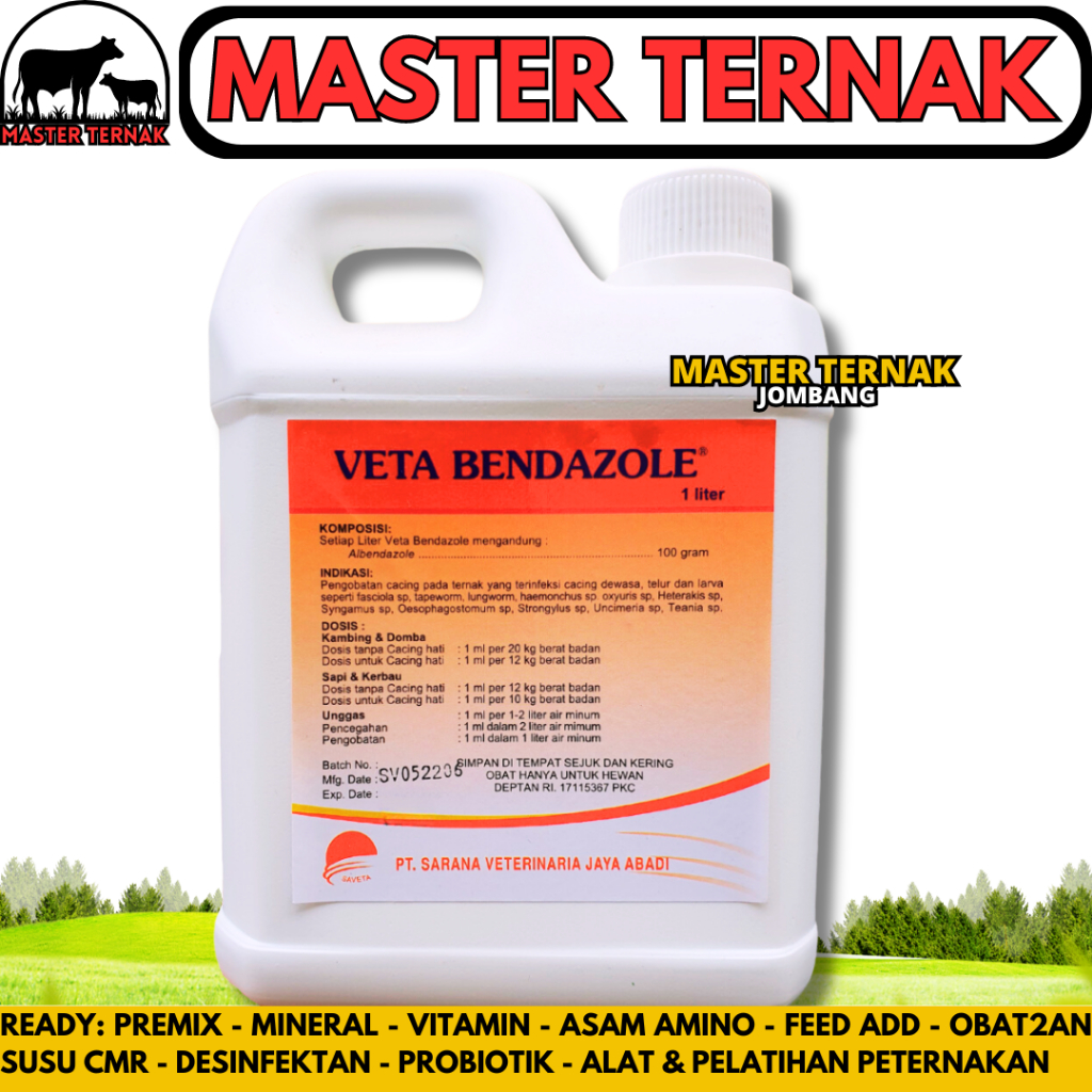 Jual VETA BENDAZOLE 1 LITER - Obat Cacing Ternak - Obat Cacing Sapi ...