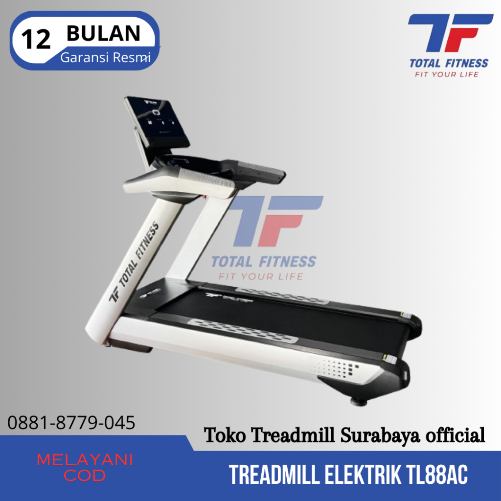 Jual Alat Fitness Treadmill Elektrik AC 4 HP TL 88 AC Total | Shopee ...