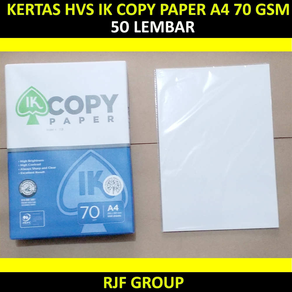 Jual IK COPY PAPER A4 70 GSM 50 LEMBAR | Shopee Indonesia