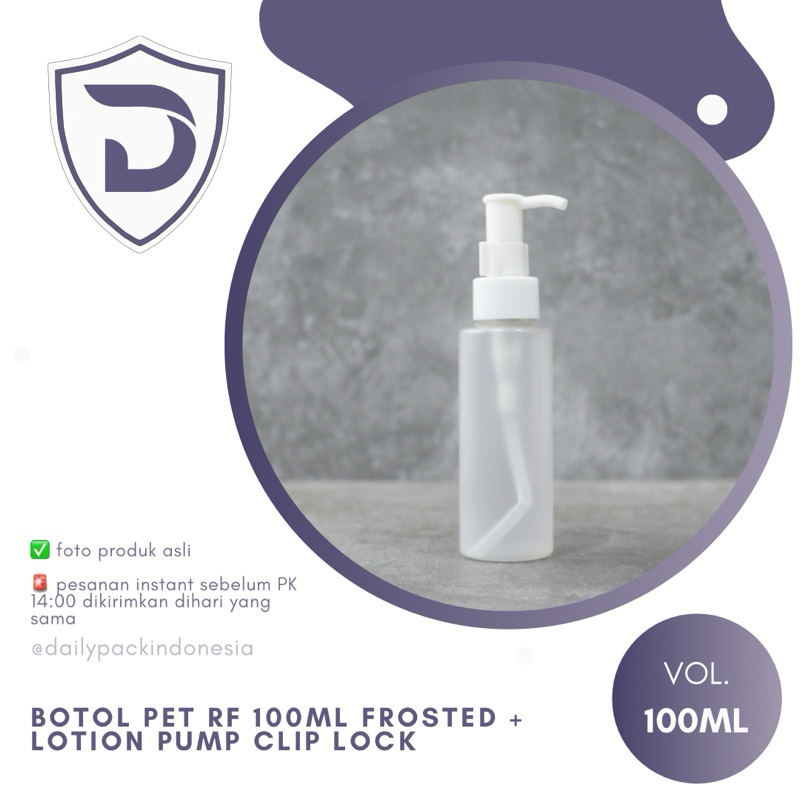 Jual DPI.ID - Botol Hand & Body Lotion 100ml - Botol PET RF 100ml ...