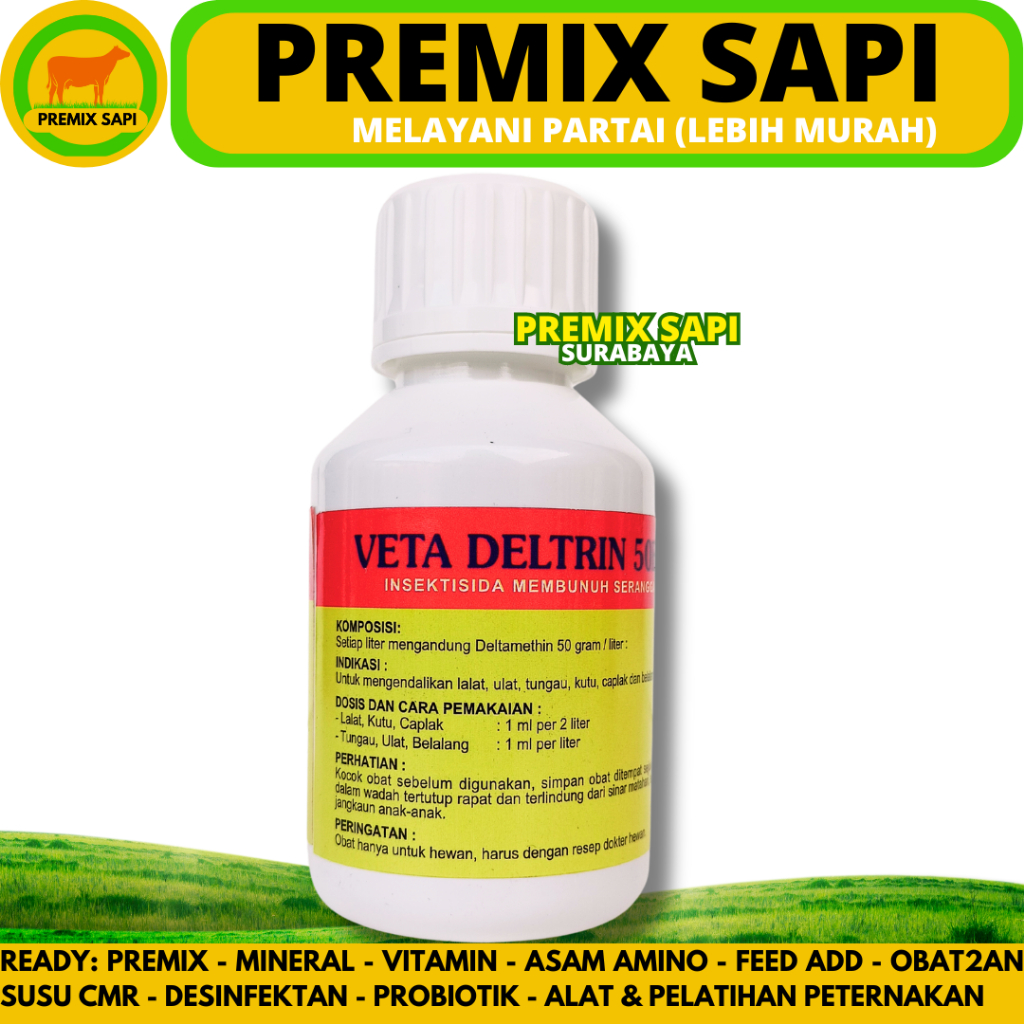 Jual VETA DELTRIN 100ML - Obat Pembasmi Lalat Gurem Caplak Kutu Hewan ...