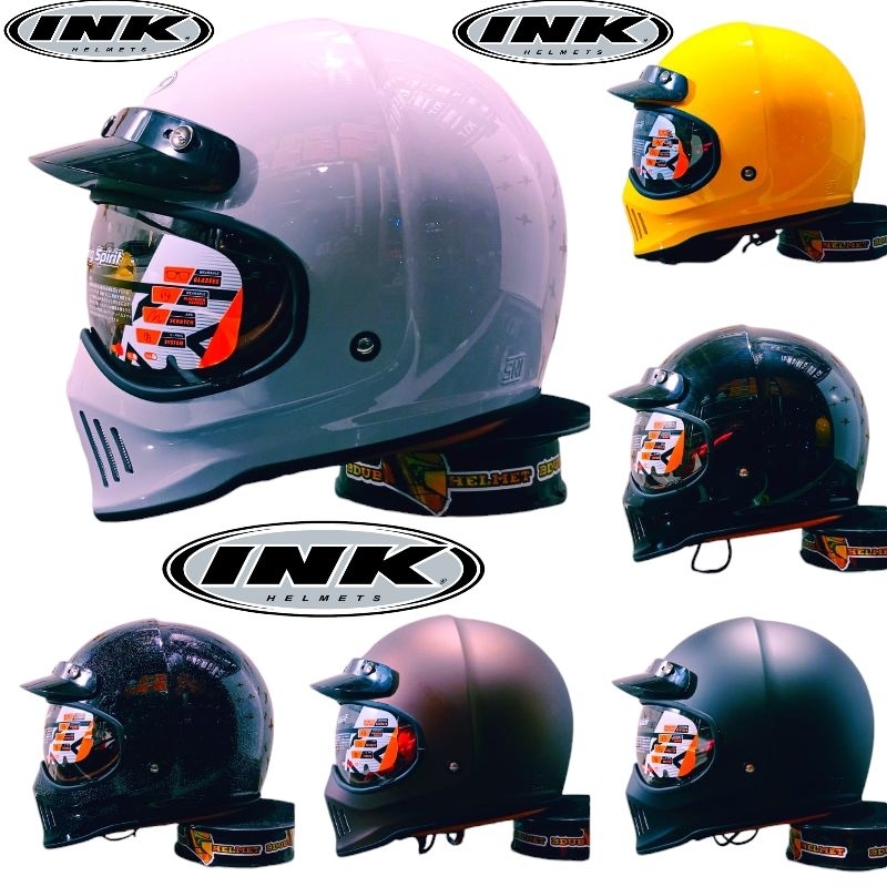 Jual Helm full face cakil ink trooper aspal grey 100% Ori ink | Shopee ...
