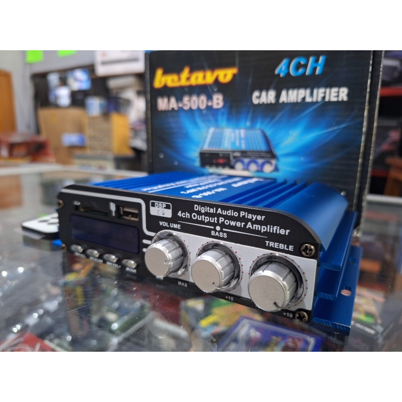 Jual Power Ampli Mobil Usb Mp3, Input,BLUETOOTH, Radio BETAVO 4CH ...