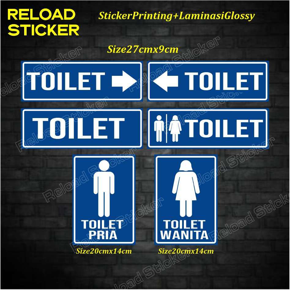 Jual Stiker Toilet Sign Stiker Toilet Waterproof | Shopee Indonesia