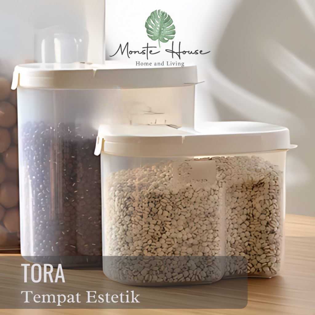 Jual |MONSTE| TORA Toples Makanan Transparan Tempat Simpan Sereal ...