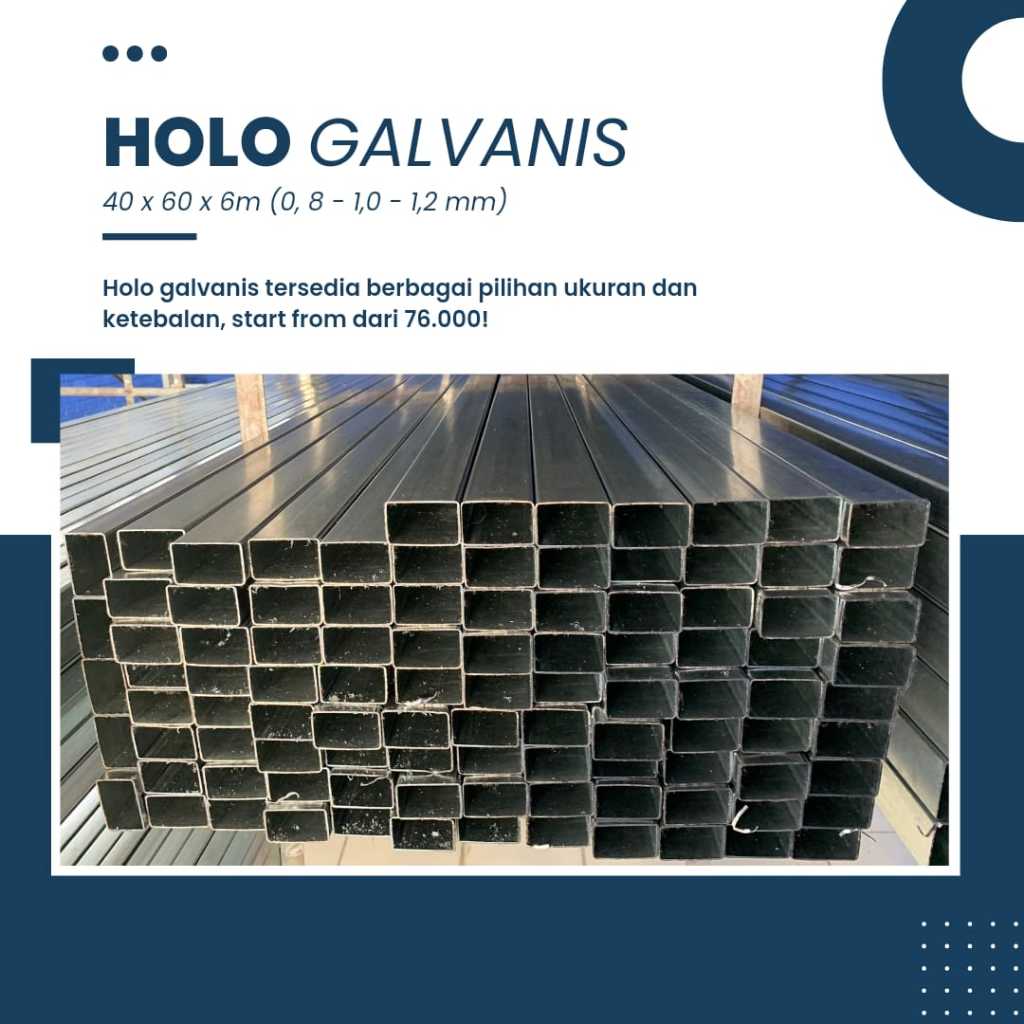 Jual BESI HOLO GALVANIS 4x6 PANJANG 6m | Shopee Indonesia