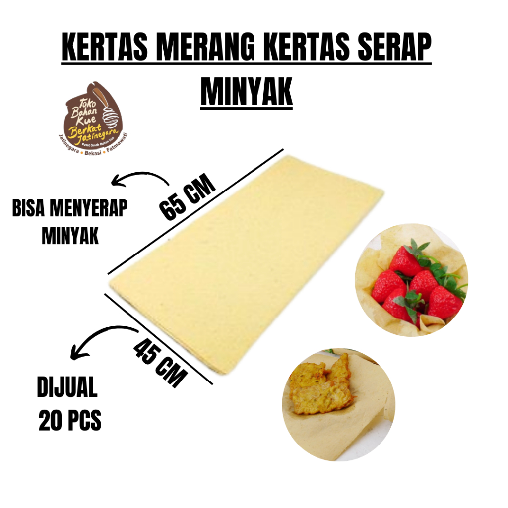 Jual KERTAS MERANG KERTAS SERAP MINYAK GORENGAN / KERTAS MENYERAP ...