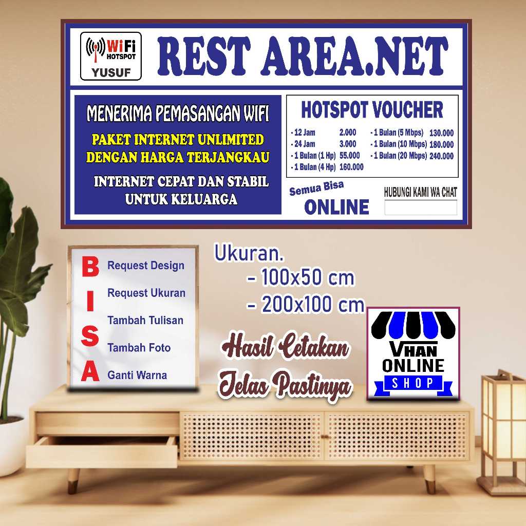 Jual Spanduk Banner Custom Agen WIFI atau Daftar Harga Voucher WIFI ...