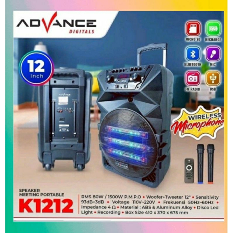 Jual SPEAKER ADVANCE K1212/SPEAKER ADVANCE 12 INCH/ADVANCE SPEAKER K1212/SPEAKER KARAOKE ...