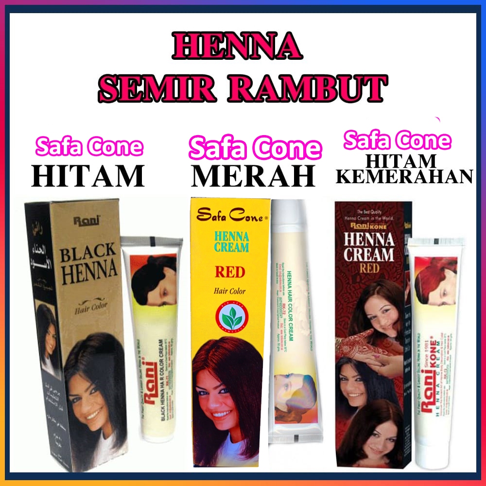 Jual RANI Safa Cone HENNA semir rambut halal asli arab saudi | Shopee ...