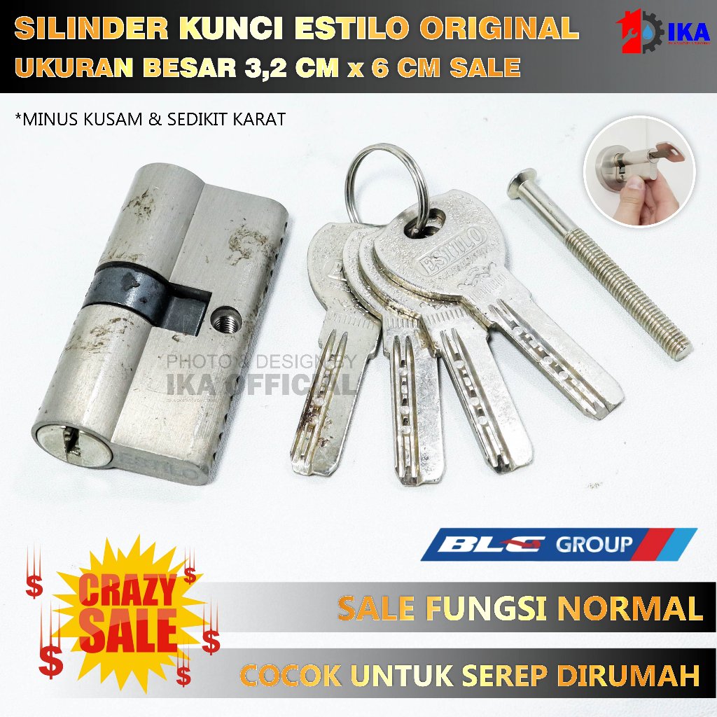 Jual SALE CYLINDER SILINDER KUNCI PINTU BESAR "Estilo by Bellucci ...