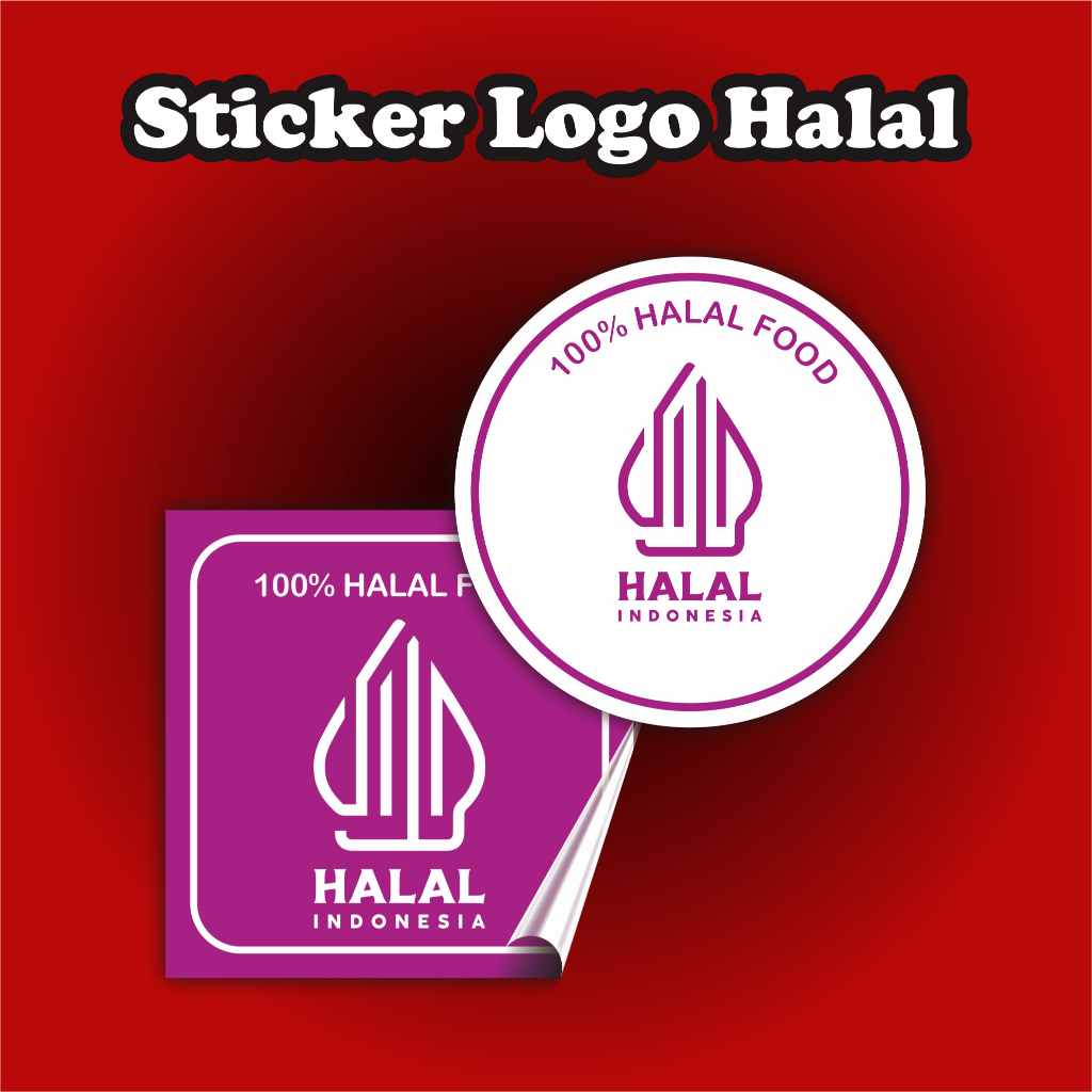 Jual Sticker Logo halal, Sticker Untuk Gerobak, Sticker Halal Food ...