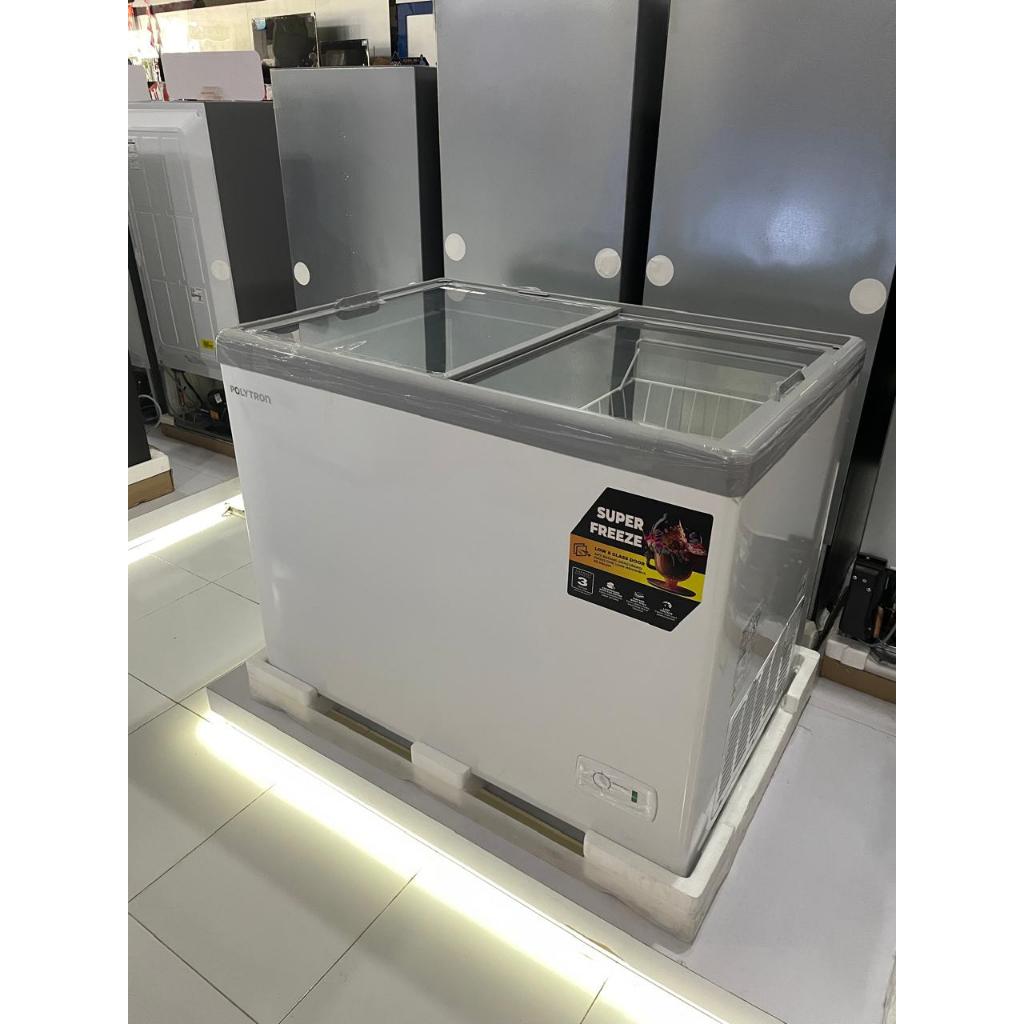 Jual FREEZER BOX POLYTRON PCF 329 Sliding Kaca Kapasitas 300 litter ...