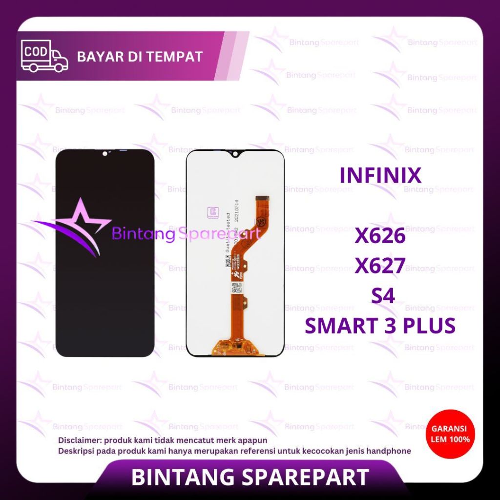 Jual LCD TOUCHSCREEN INFINIX X626 / X627 (INFINIX S4/SMART 3 PLUS) | Shopee Indonesia