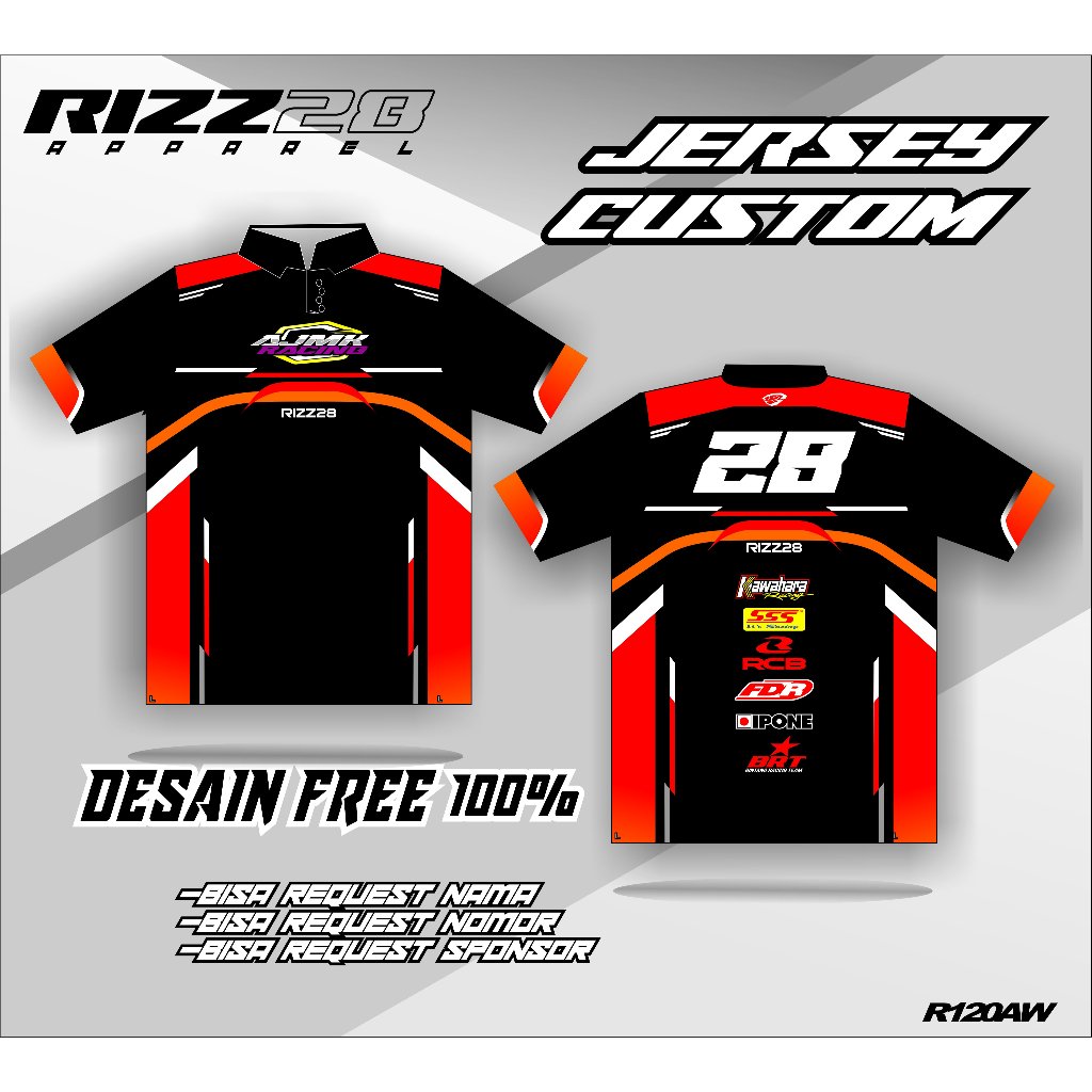 Jual KAOS JERSEY RACING REQUEST NAMA full printing bisa custom desain ...
