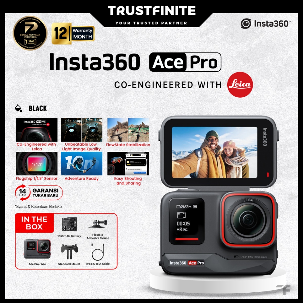 Jual Insta360 Ace Pro 8K Leica Action Camera / Insta 360 Ace Garansi Resmi | Shopee Indonesia
