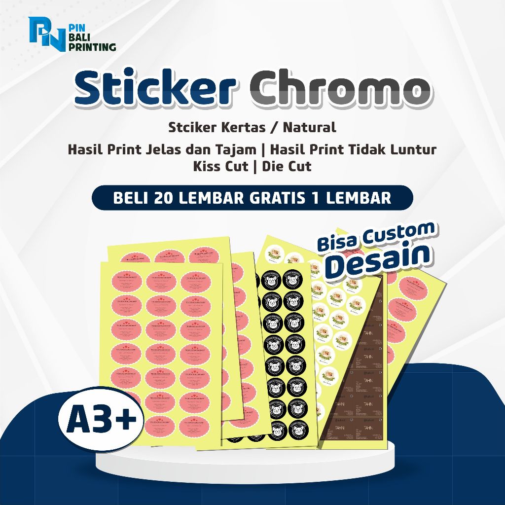Jual Cetak Sticker Chromo / Cetak Sticker Lebel Kemasan / Lebel Usaha ...