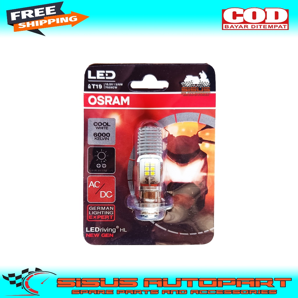 Jual BOHLAM LED OSRAM T19 MATIC DAN BEBEK AC/DC / LAMPU LED OSRAM PUTIH T19 MOTOR / M5 / K1 ...
