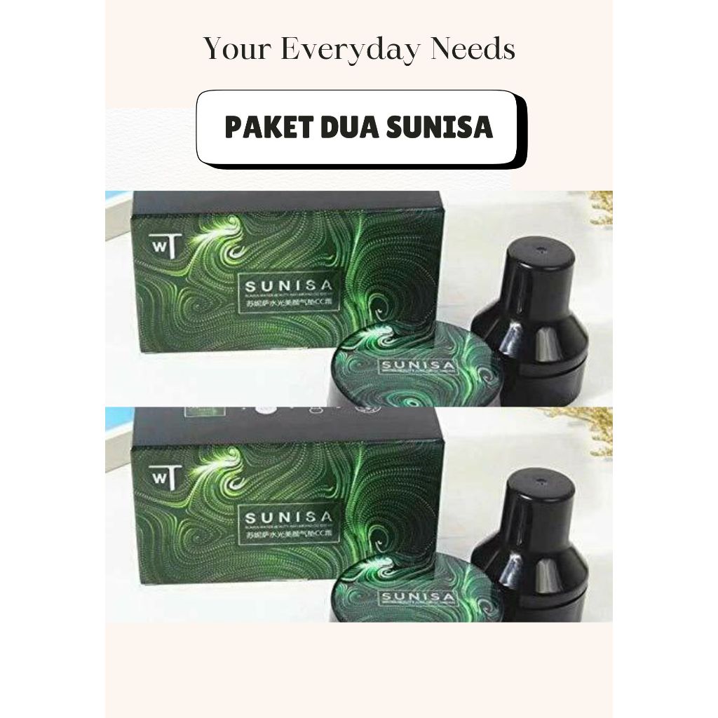 Jual (100% ORIGINAL) PAKET 2 BB CUSHION SUNISA ORIGINAL WATER PROOF ...