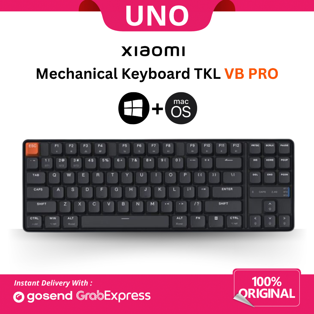 Jual Xiaomi Mechanical Keyboard TKL 87 Key Bluetooth Wireless 2.4GHZ 3 ...